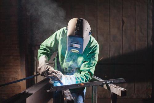 490P Fiber Shell Welding Helmet - Quick Slide - 2." x 4.25" - Black ...
