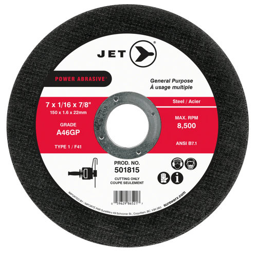 7 x 1/16 x 7/8 A46GP Power Abrasive T1 Cut-Off Wheel | 501815 | Cut-Off ...