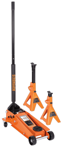 3.5–Ton Service Jack plus 4–Ton Vehicle Stands | 030420 | Hydraulic ...