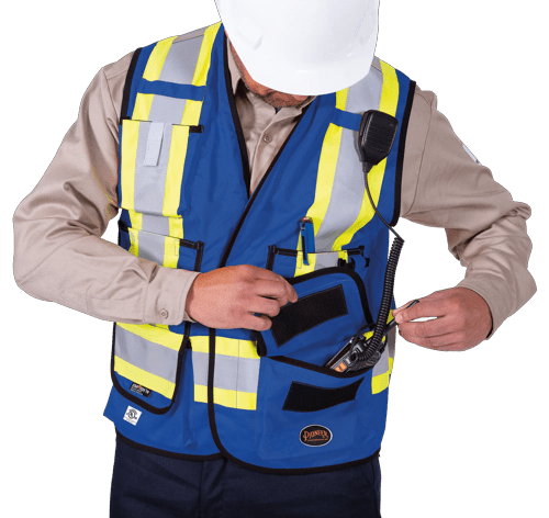 FR-Tech® Hi-Vis 88/12 7 oz FR/ARC–Rated Surveyor's Safety Vest – Snap ...