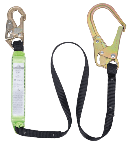 Shock Absorbing Lanyard - Webbing - Single Leg - Body Snap/Anchor Form ...